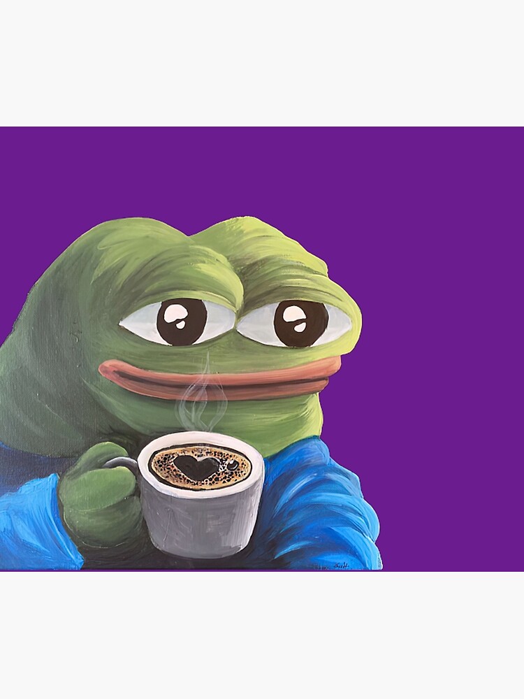 "Pepe Coffee Chill - Funny Memes" Tapestry for Sale by V0L0S | Redbubble
