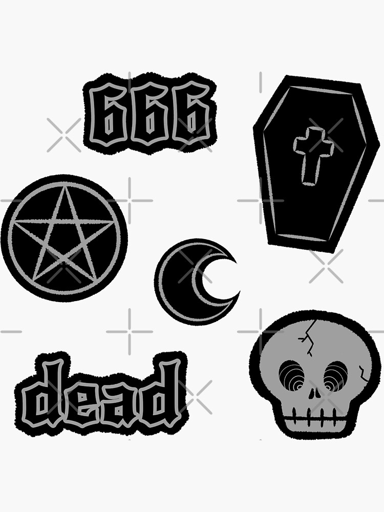 "Goth Sticker Pack " Sticker for Sale by vanillagutz | Redbubble