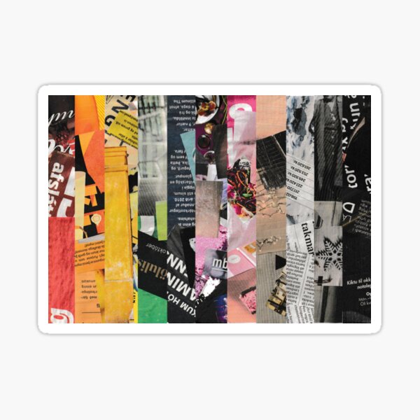 "Collage Rainbow" Sticker by IsabellaAevar | Redbubble