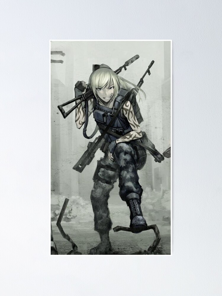 "Gun Waifu" Poster for Sale by Larryjanda | Redbubble