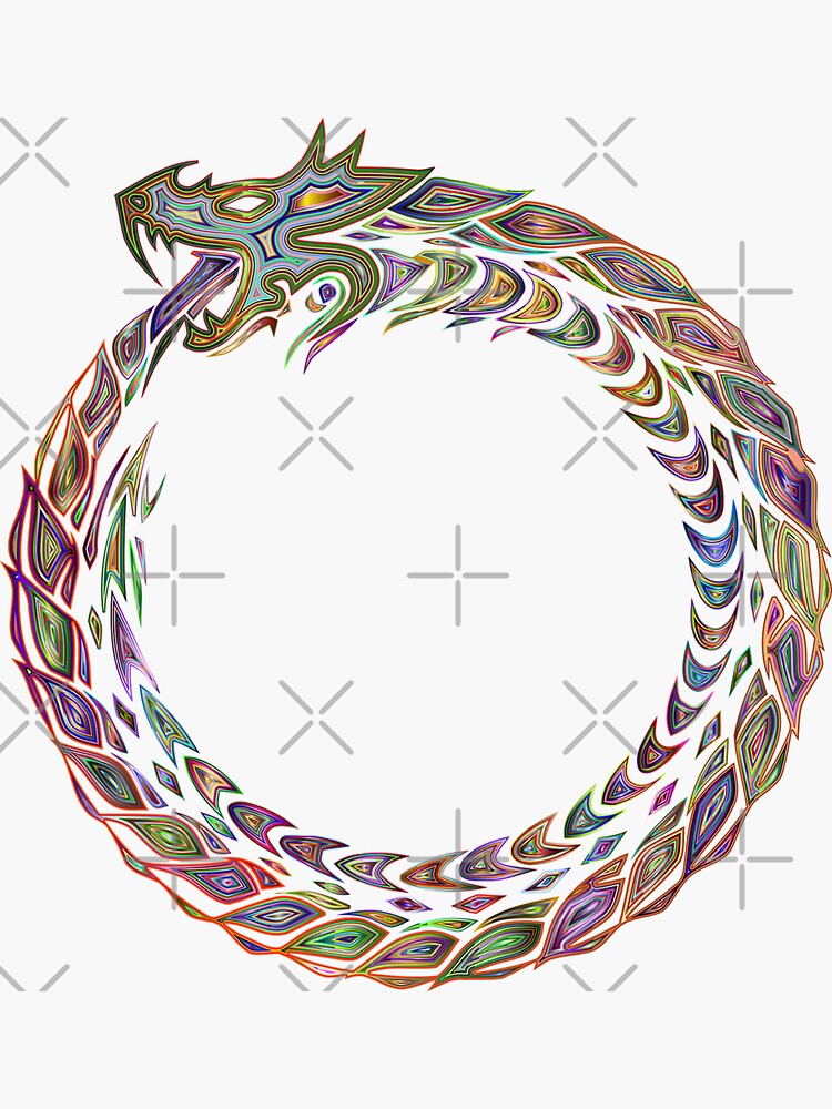 "Self Eating Snake" Sticker for Sale by DiensDesign | Redbubble