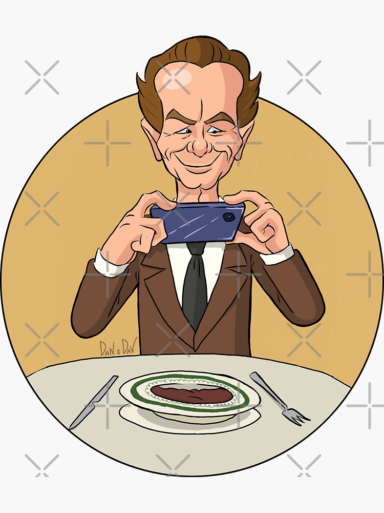 "Aldo Valletti - Foodstagram " Sticker by DanDav | Redbubble