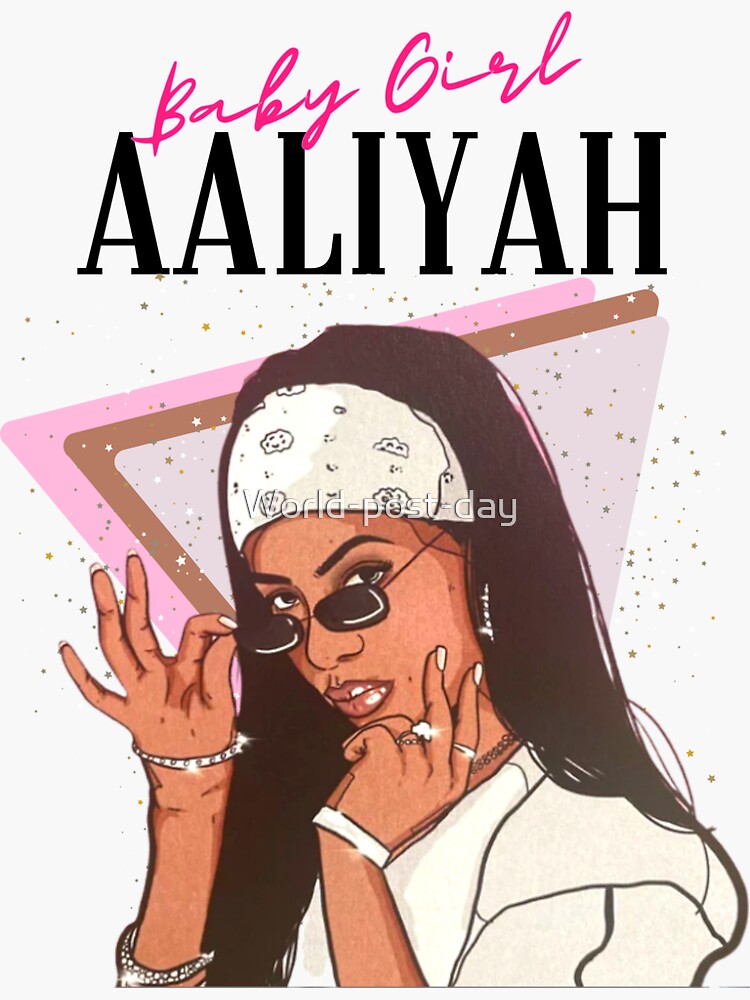 "Aaliyah" Sticker for Sale by World-post-day | Redbubble