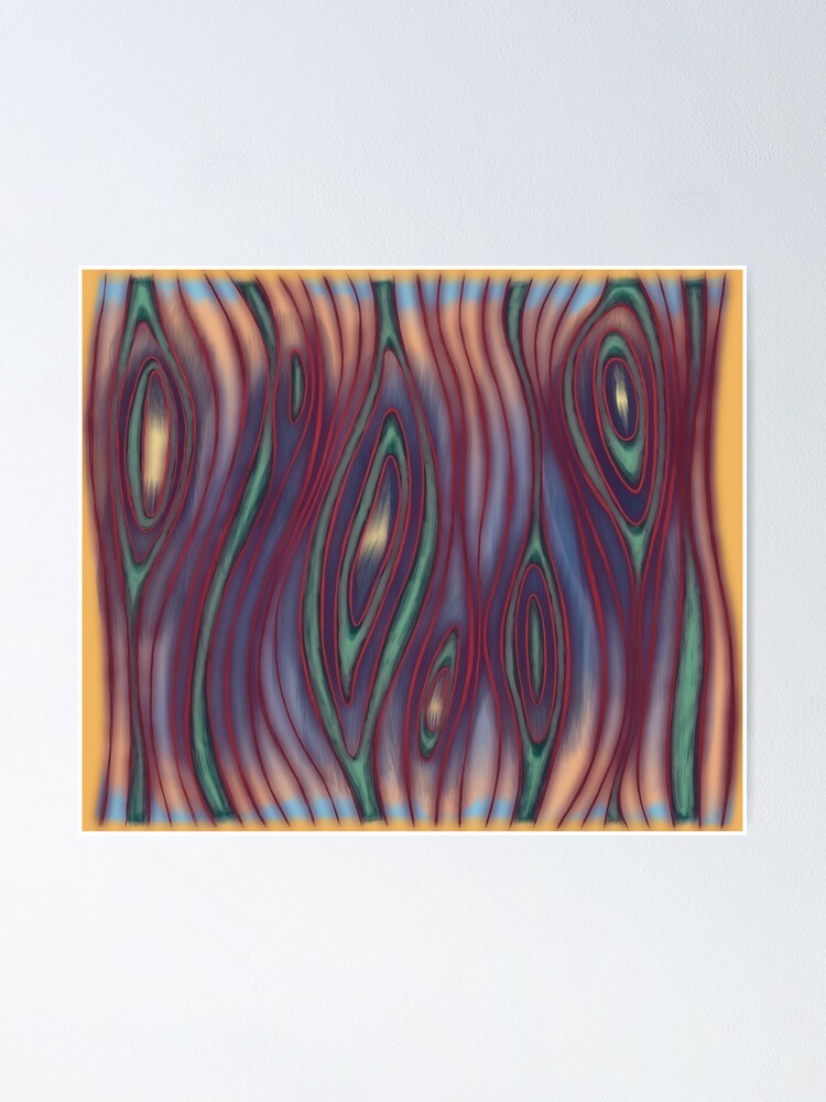 "Marbled Pinstripe Pattern Alternate Psychedelic " Poster for Sale by ...