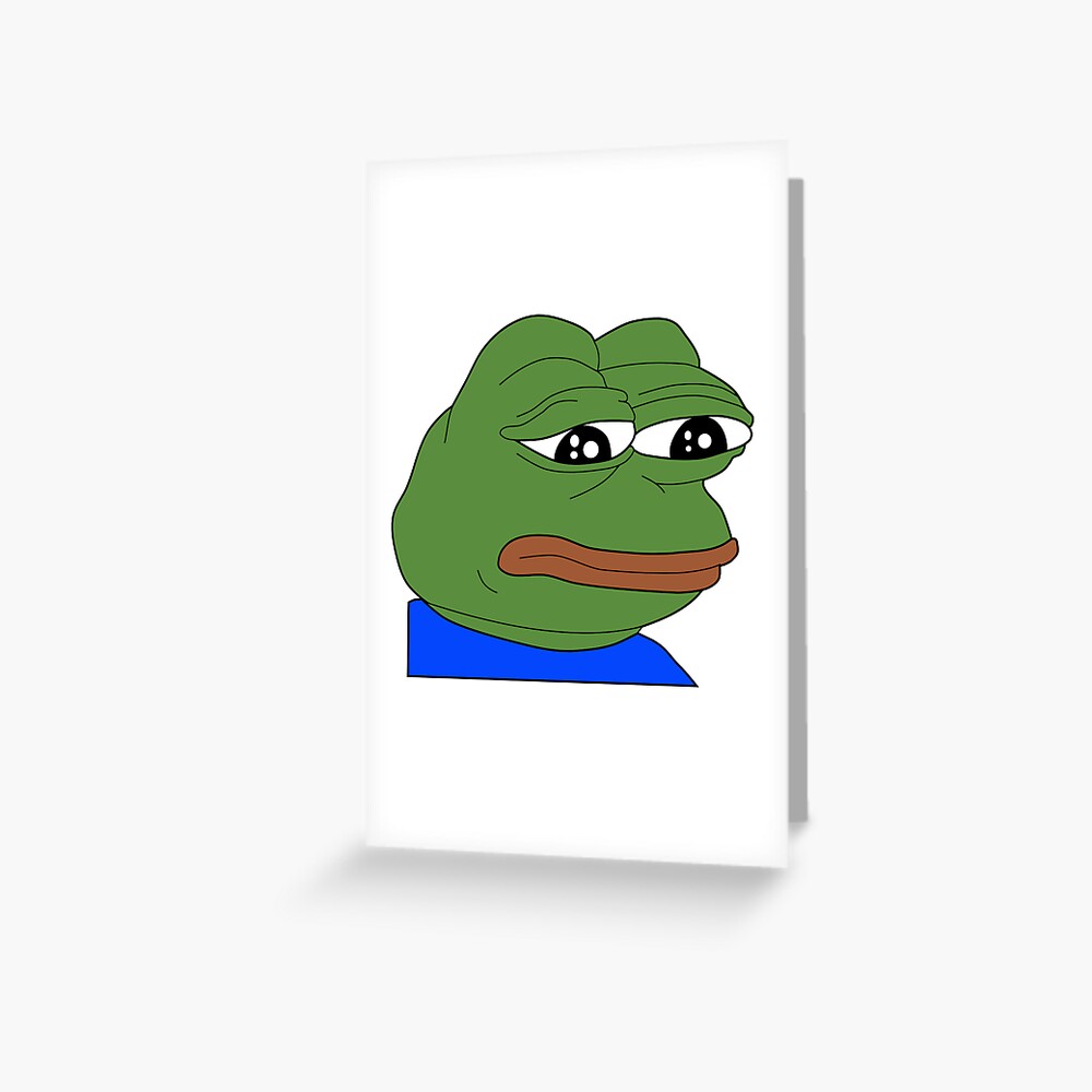 "Feelsbadman | Pepe the Frog | Sadge meme/emote" Greeting Card by ...