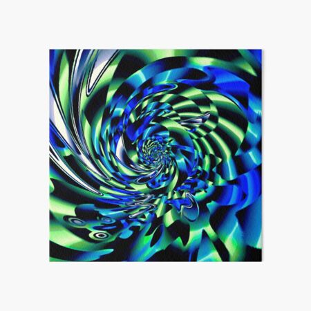 "Green and Blue Psychedelic Chromatic Warp" Art Board Print by ...