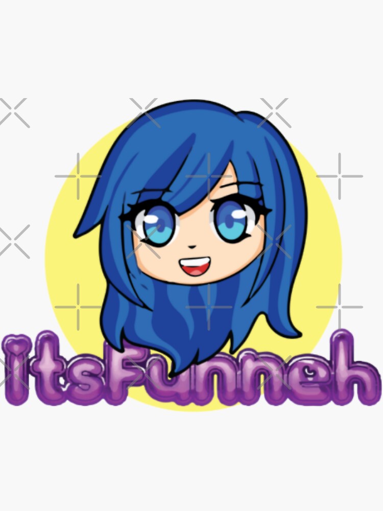 "the krew,Funneh Plushy on a scooter,itsfunneh" Sticker by Amelia-Nina ...