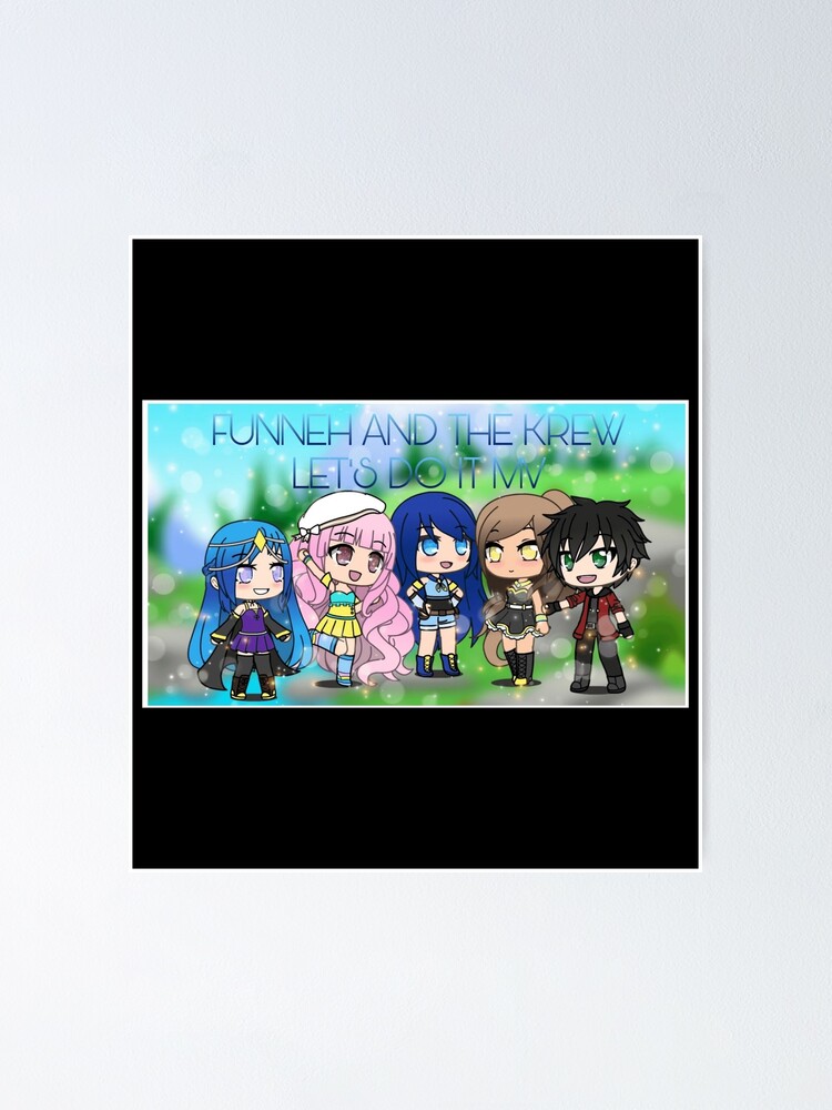 " the krew,Funneh Plushy on a scooter,itsfunneh" Poster for Sale by ...