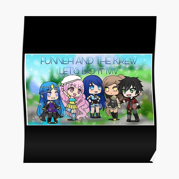 " the krew,Funneh Plushy on a scooter,itsfunneh" Poster for Sale by ...