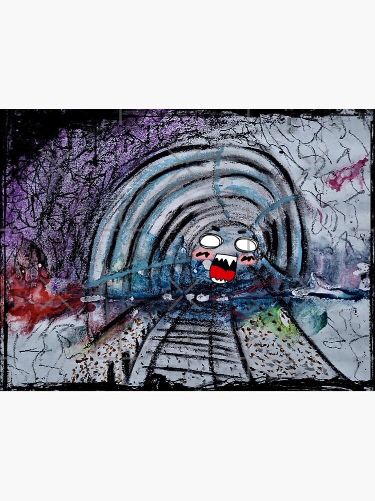 "tunnel, subway, train, metro station, tracks, railway, face, scream ...