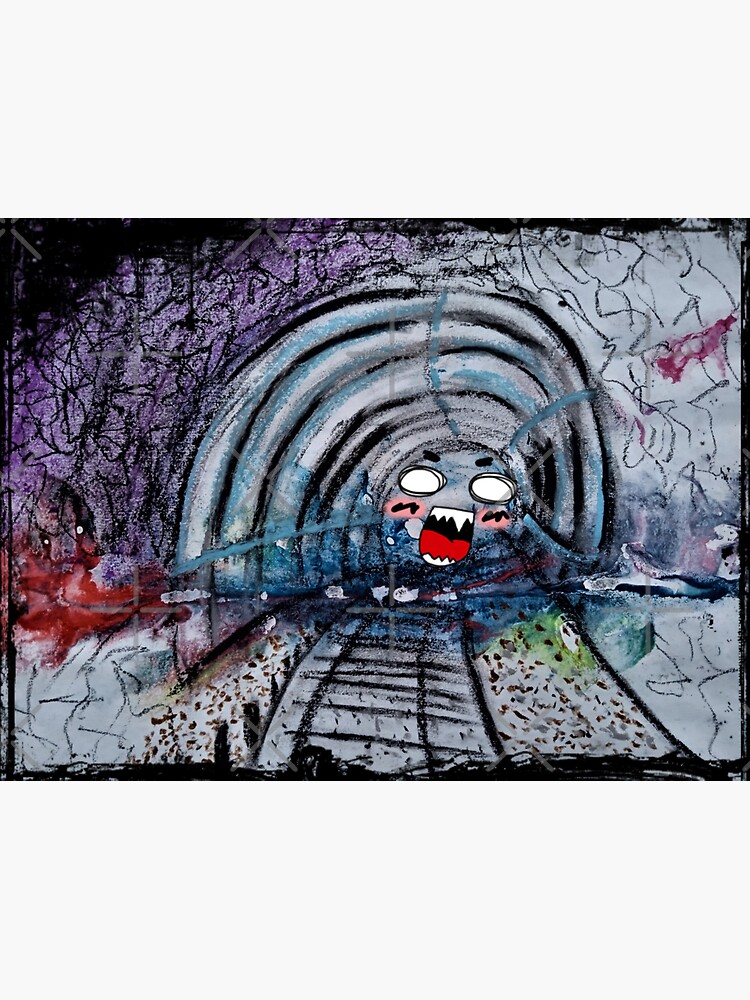 "tunnel, subway, train, metro station, tracks, railway, face, scream ...