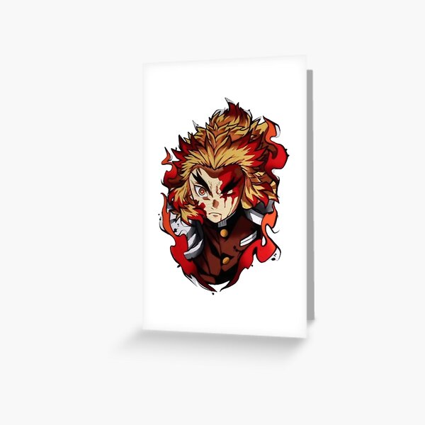 "Rengoku Eating - rengoku angry" Greeting Card by wissola | Redbubble