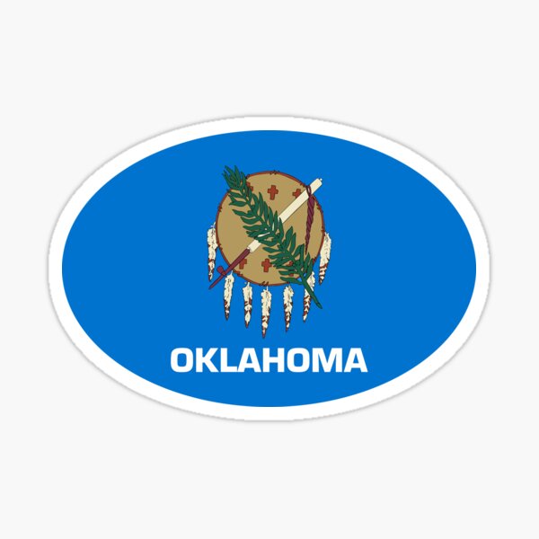 "OKLAHOMA Flag Gifts, Masks, Stickers & Products (11)" Sticker by ...
