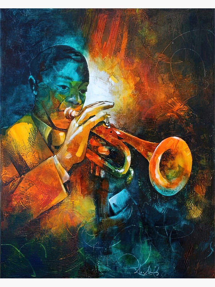 "Louis Armstrong Paintings" Poster for Sale by Le-Conte | Redbubble