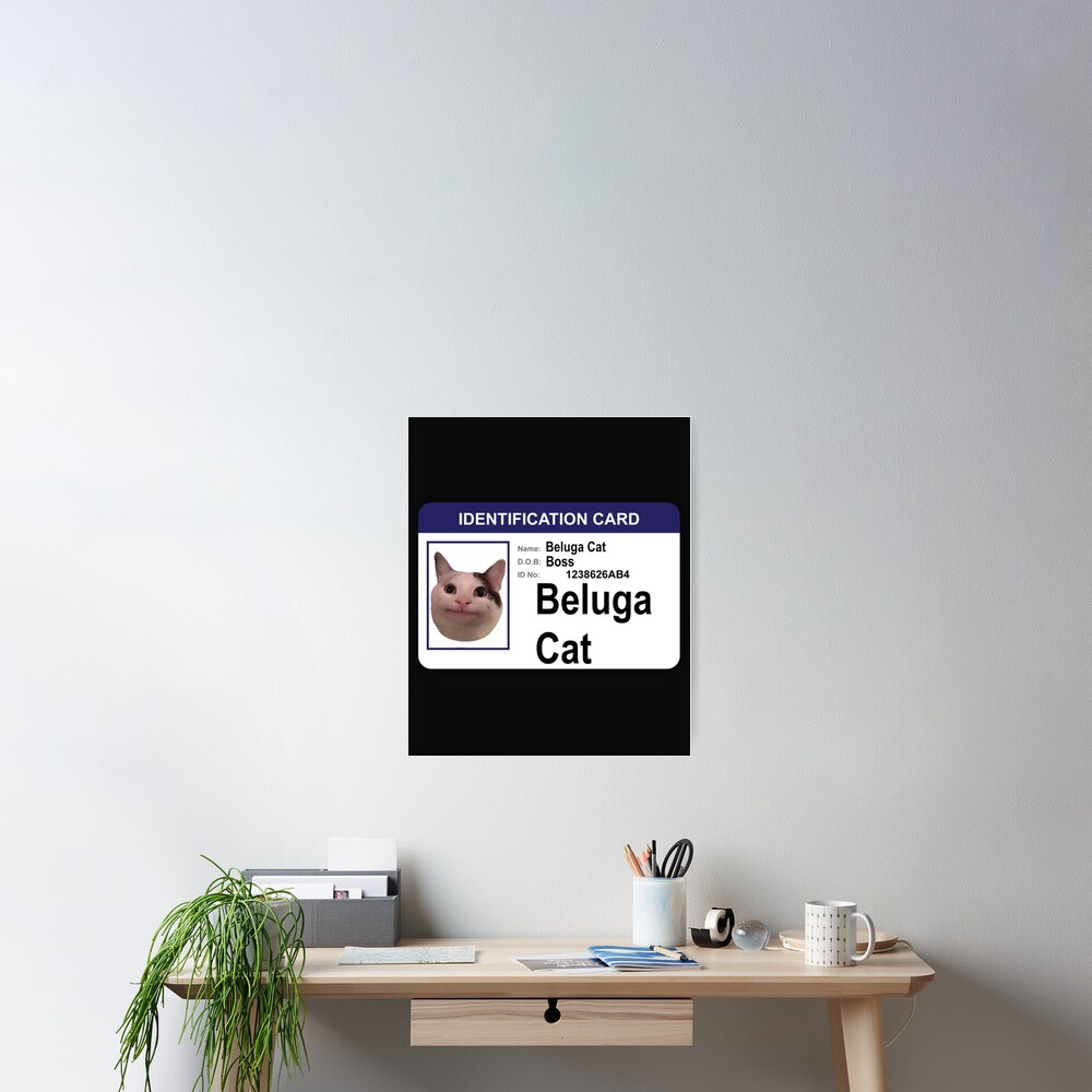 "Beluga Cat Identification Card " Poster by ThekidsplaceS99 | Redbubble