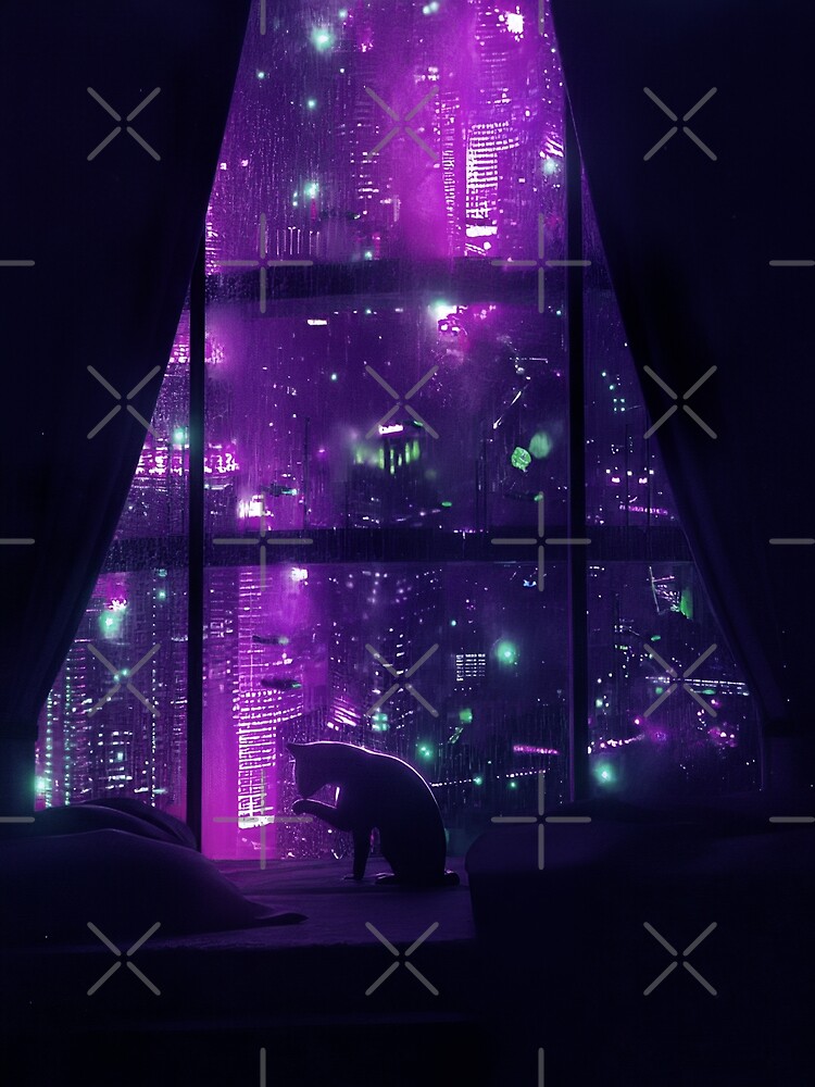 "Blade Runner Cat Artwork 1" Poster for Sale by kasixudesigns | Redbubble