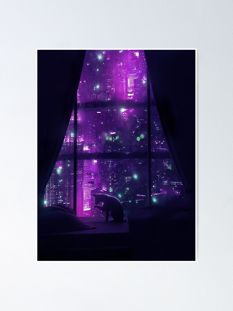 "Blade Runner Cat Artwork 1" Poster for Sale by kasixudesigns | Redbubble