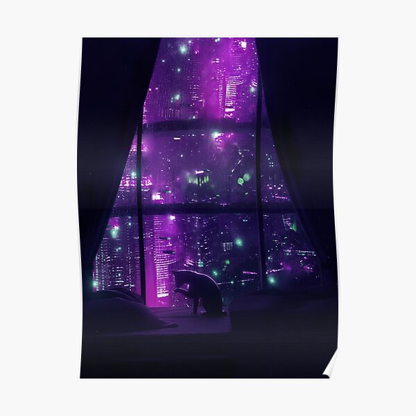 "Blade Runner Cat Artwork 1" Poster for Sale by kasixudesigns | Redbubble