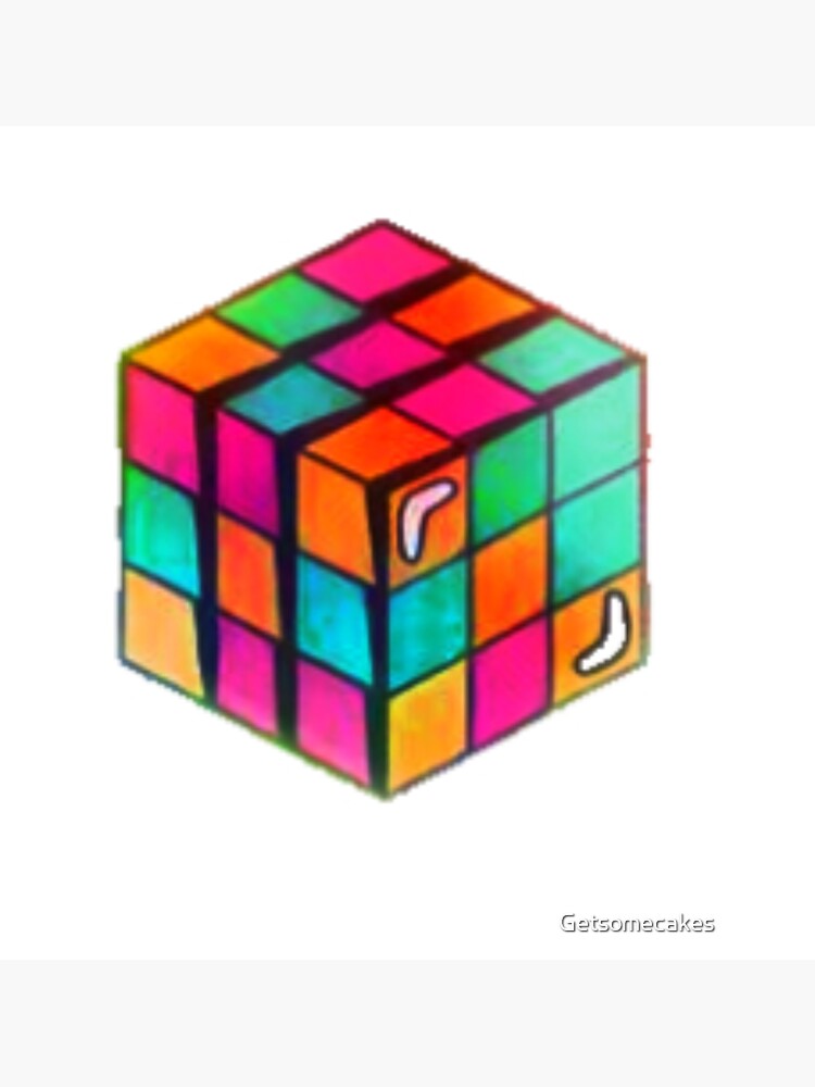 "Trippy Cube" Sticker by Getsomecakes | Redbubble
