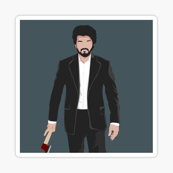 "Minimalist vector portrait of THALAPATHY VIJAY " Sticker by ...