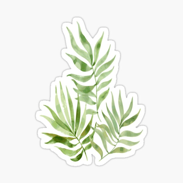 "Palm leaves" Sticker by BenicaDesign | Redbubble
