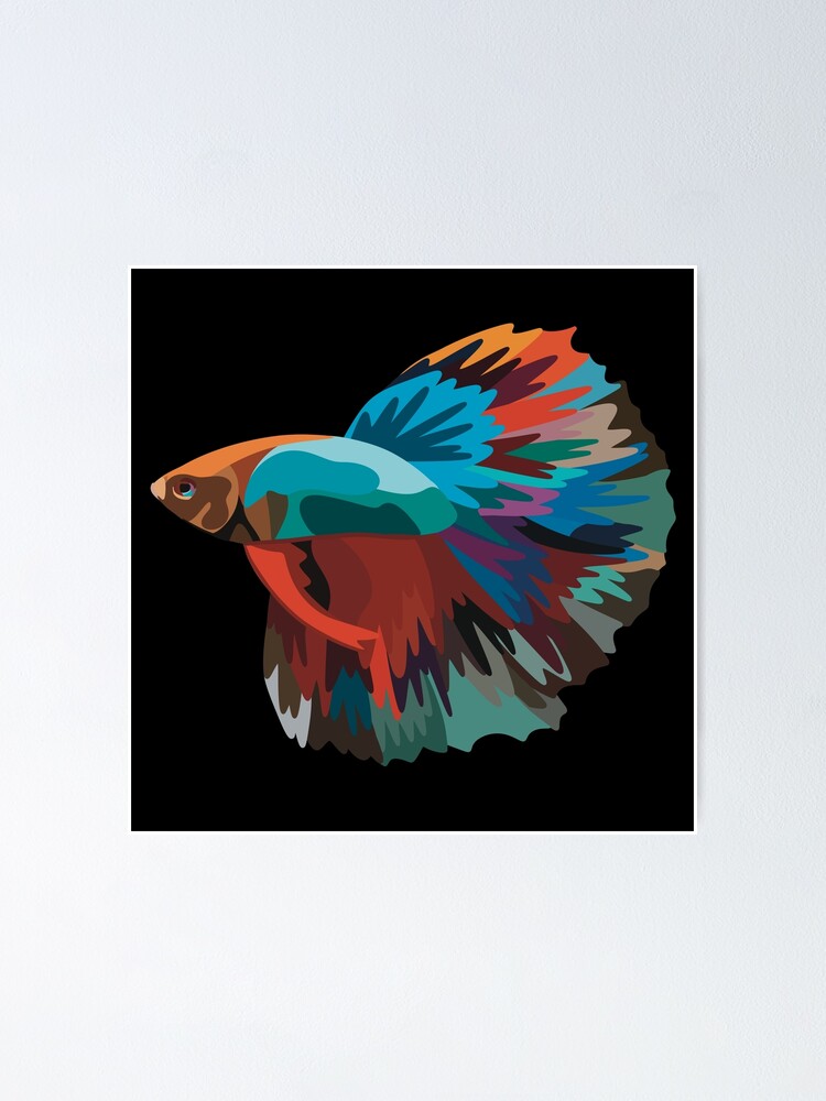 "Betta Fish - Digital Illustration" Poster for Sale by TLGdrawings ...