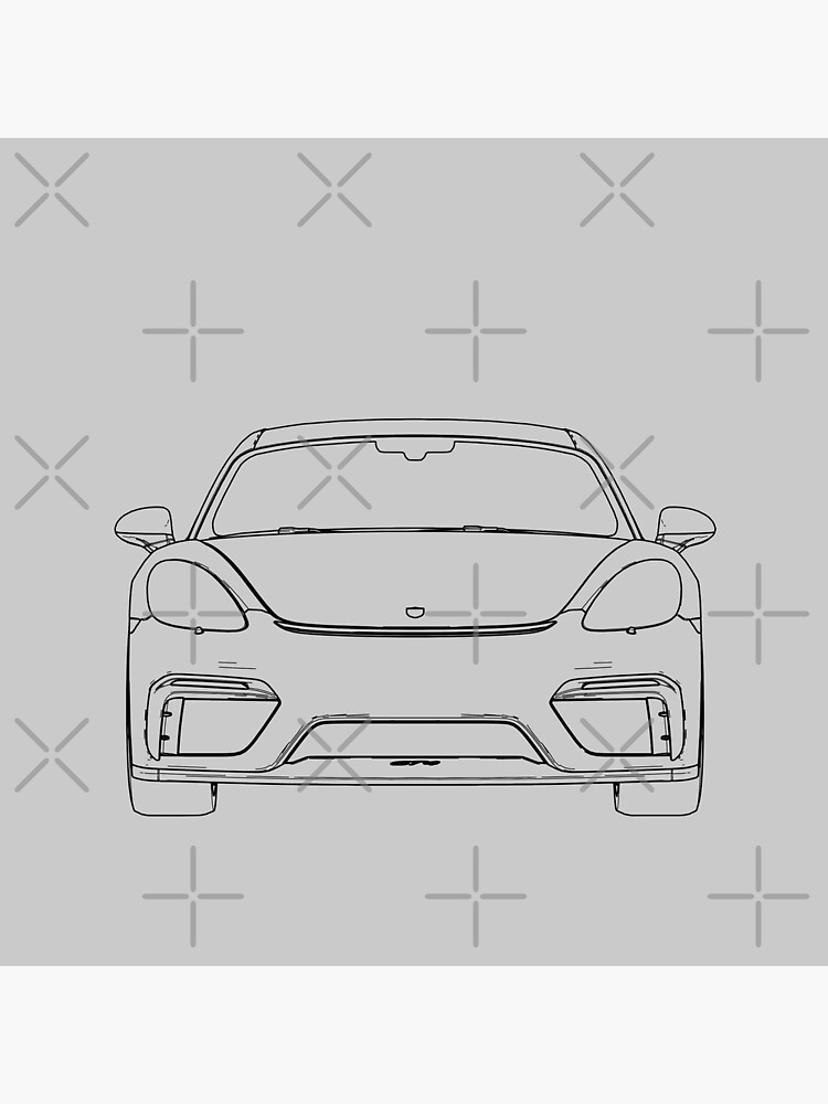 Poster « Car line art, Car guy, Car girl GDM car addict, Porche Drawing ...