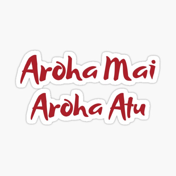 "Aroha Mai Aroha Atu" Sticker by foxcreative | Redbubble