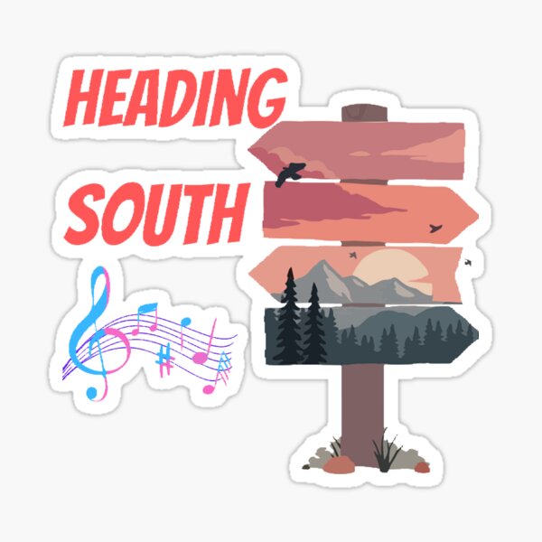 " zach bryan heading south" Sticker by RevolveTrends | Redbubble
