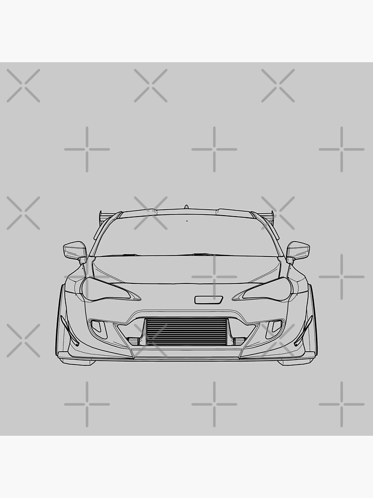 "Car line art, Car guy, Car girl, JDM car addict, Subie Drawing ...