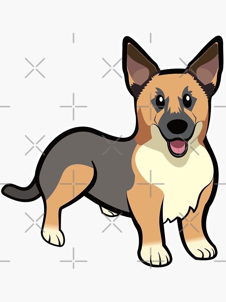 "Corman Shepherd (German Shepherd Corgi Mix)" Sticker for Sale by ...