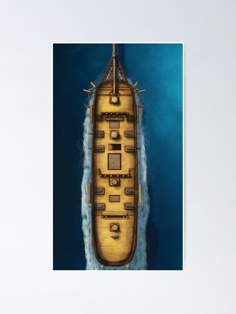 "Large Ship Battle Map" Poster for Sale by Domille | Redbubble