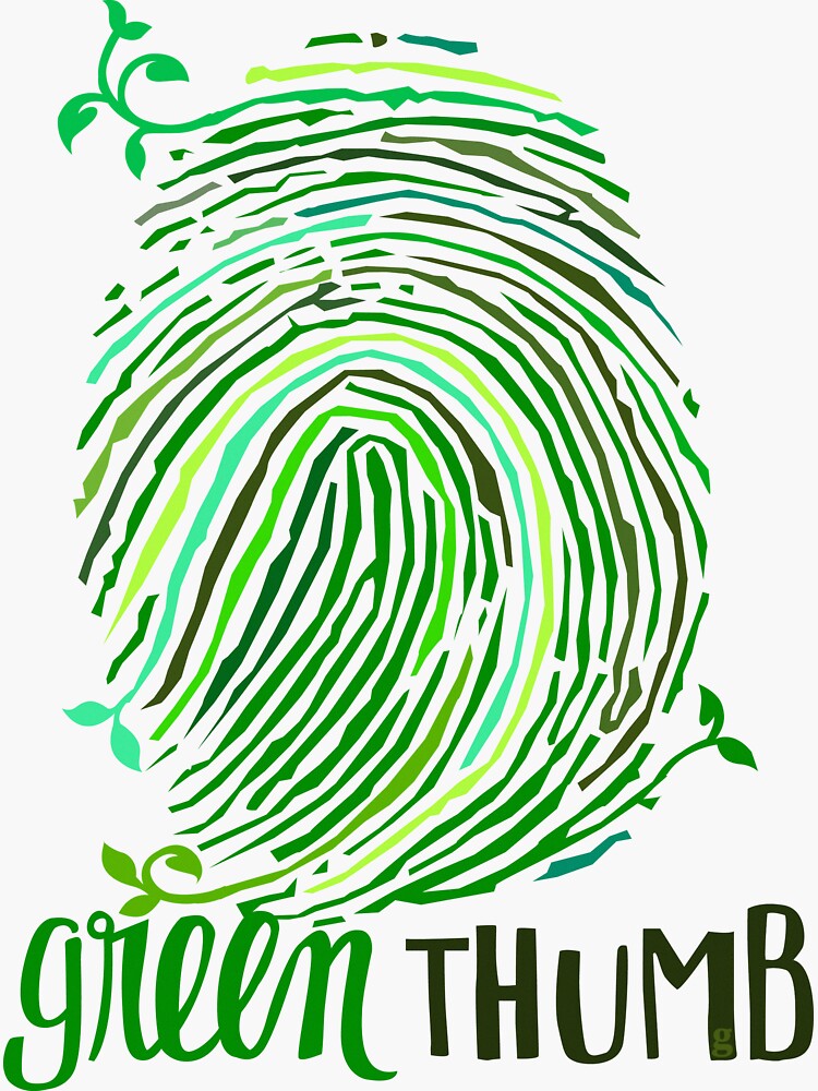 "green thumb" Sticker for Sale by gtee | Redbubble
