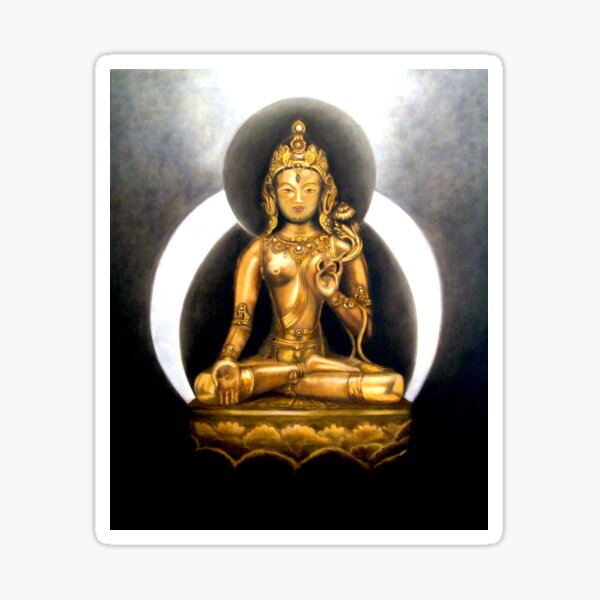 "WHITE TARA " Sticker by JuanitaCapogna | Redbubble