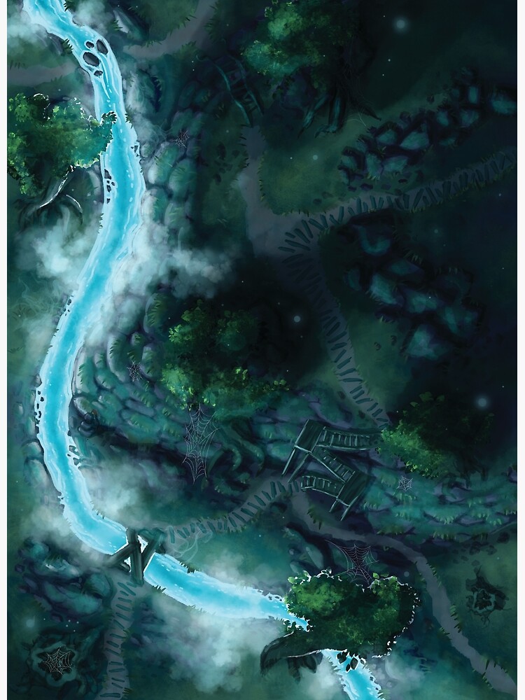 "Haunted Forest Battle Map" Poster for Sale by Domille | Redbubble