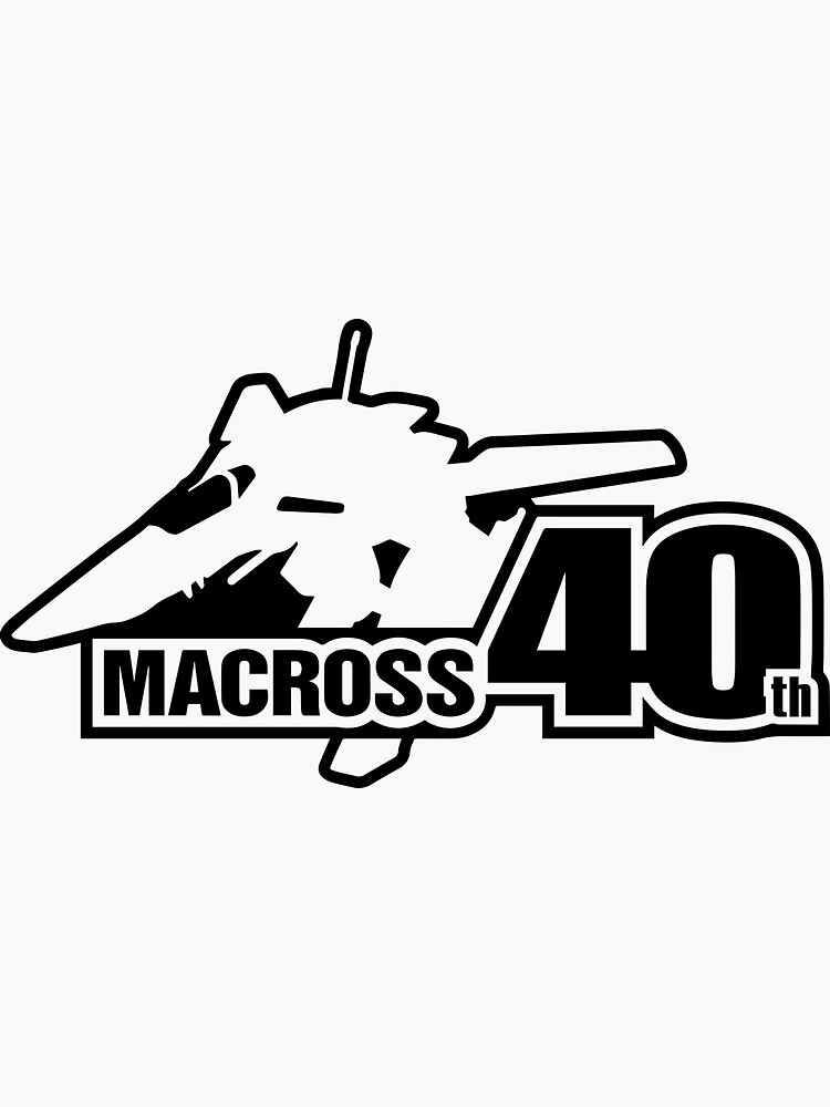 "Macross 40th Logo" Sticker by rick-vale | Redbubble
