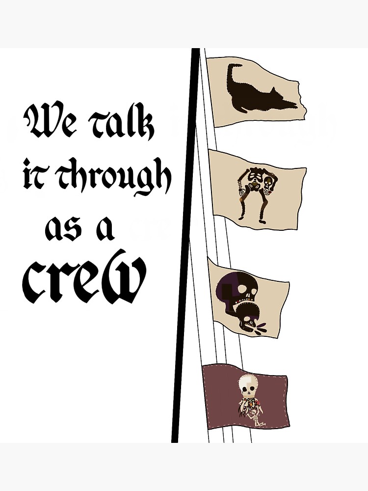 "Talk It Through as a Crew" Sticker for Sale by Sarahfergie77 | Redbubble
