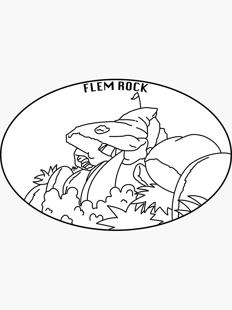 "Flem Rock" Sticker by gnifps | Redbubble