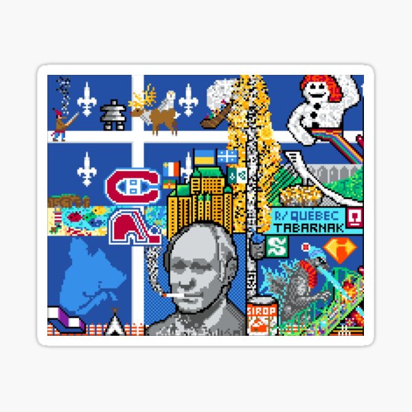 "r/place Quebec Flag" Sticker by Skootaloo | Redbubble