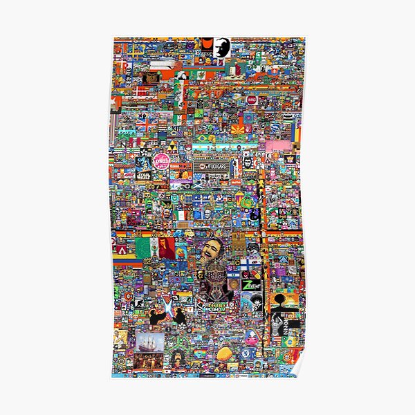 "r/place Final Canvas 2022" Poster by r-place-2022 | Redbubble