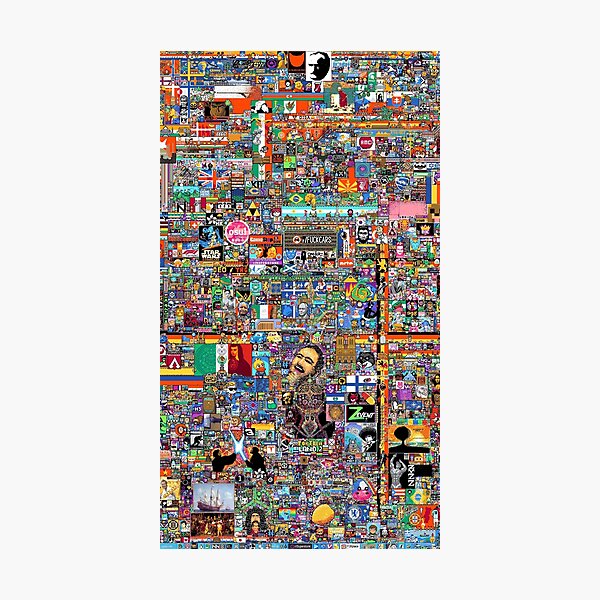 "r/place Final Canvas 2022" Photographic Print by r-place-2022 | Redbubble