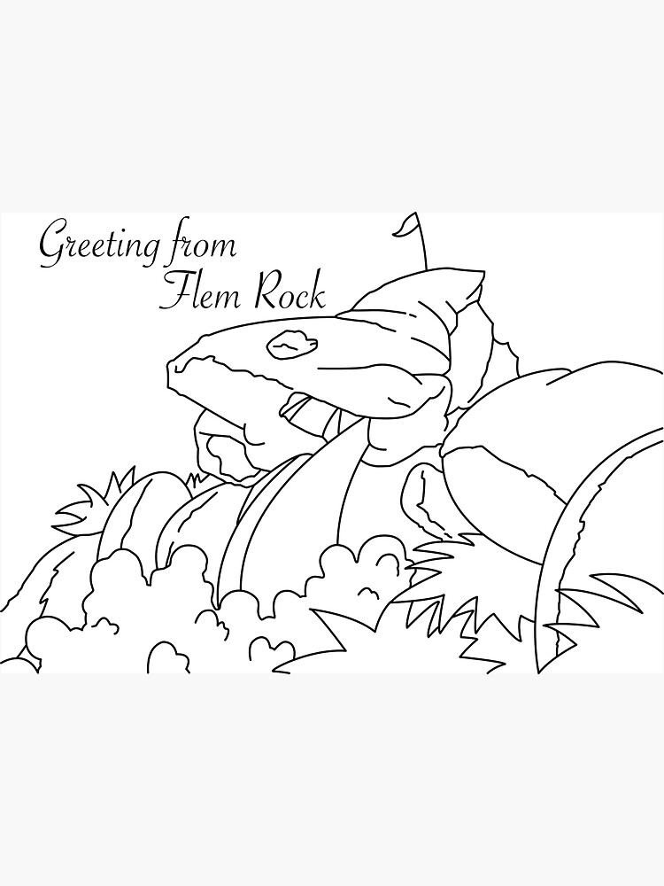 "Greetings From Flem Rock" Sticker for Sale by gnifps | Redbubble