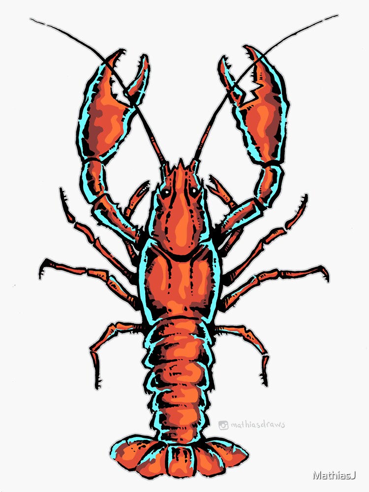"Crayfish" Sticker by MathiasJ | Redbubble