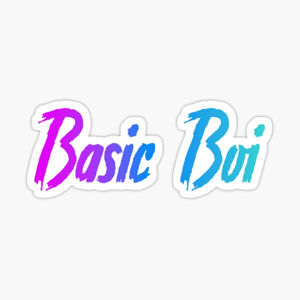 "Basic Boi" Sticker by LureLight | Redbubble
