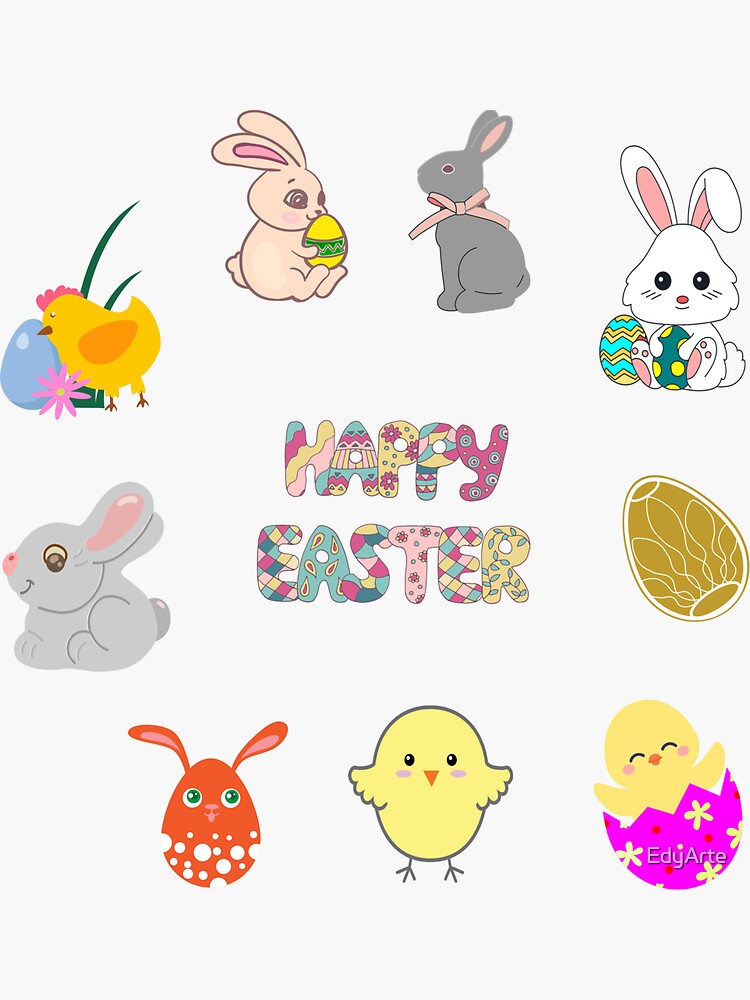 "Happy Easter Pack " Sticker by EdyArte | Redbubble