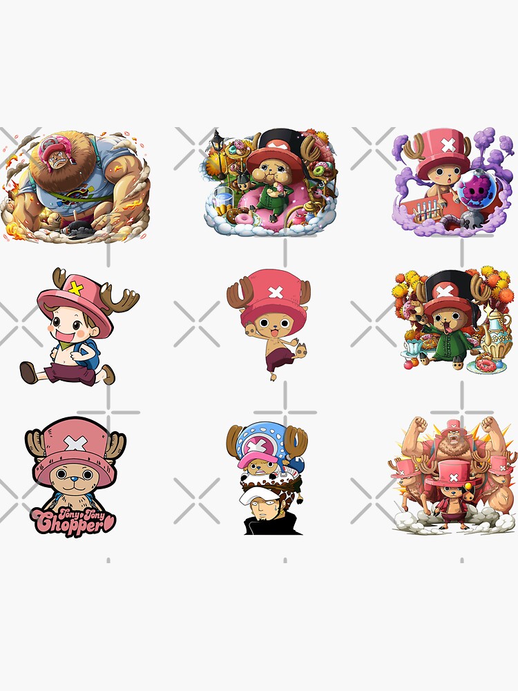 "Tony Tony Chopper Character Pack - Sticker" Sticker by Azzer-TM ...