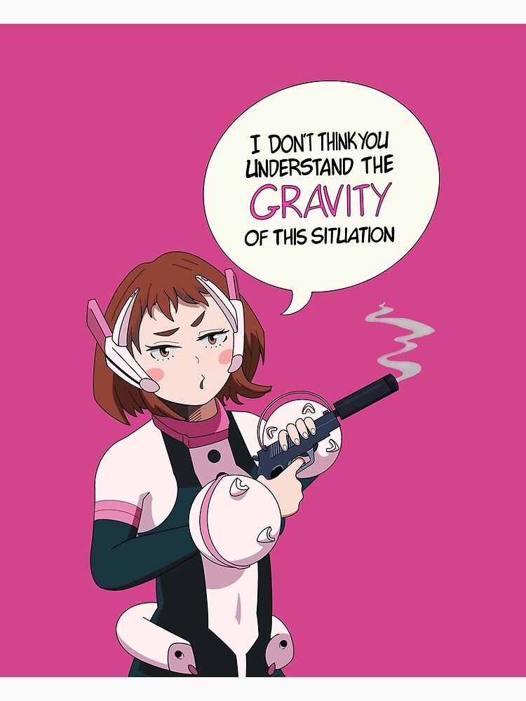 "Ochako Uraraka Uravity Gravity Situation My Hero Academia" Art Print for Sale by BigChuyDesigns ...