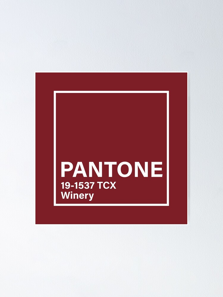 "pantone 19-1537 TCX Winery" Poster for Sale by princessmi-com | Redbubble