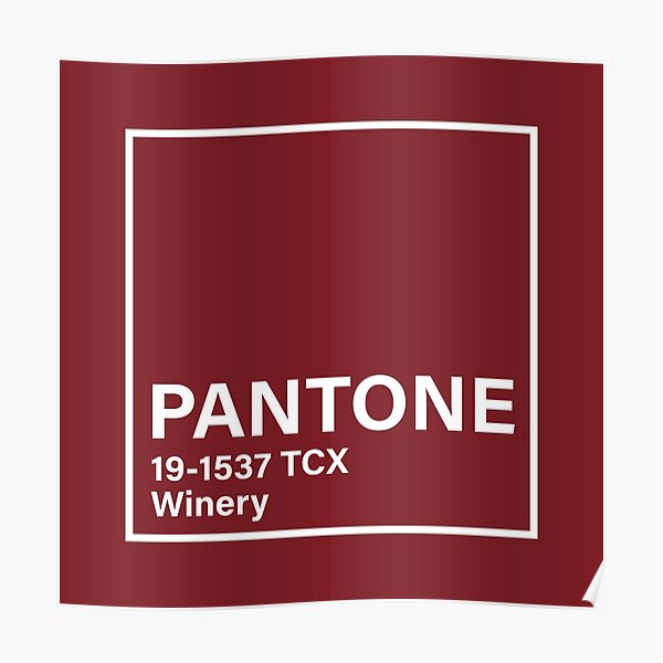 "pantone 19-1537 TCX Winery" Poster for Sale by princessmi-com | Redbubble