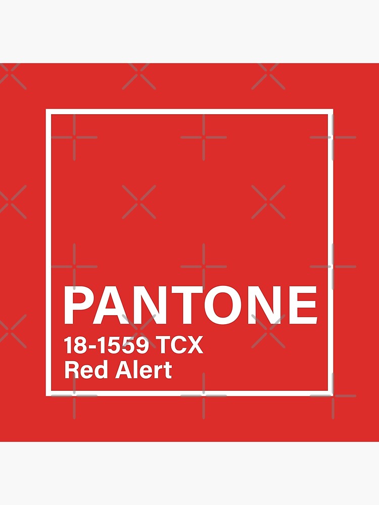 "PANTONE 18-1559 TCX Red Alert " Poster for Sale by princessmi-com ...